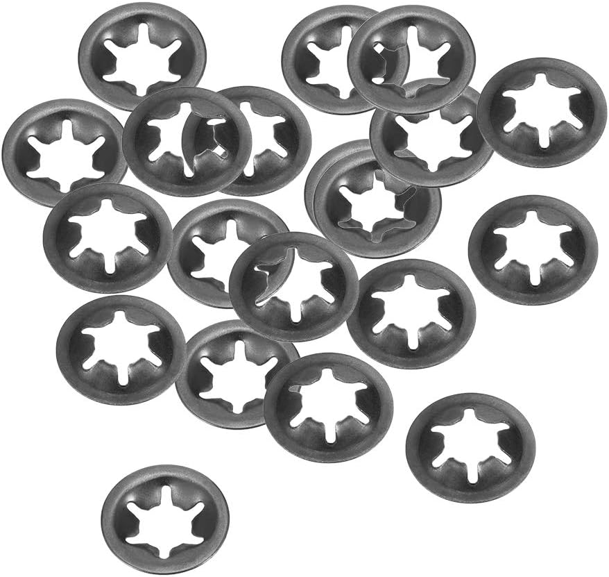 uxcell M8 Internal Tooth Starlock Washer 7mm I.D. 18mm O.D. Lock ...