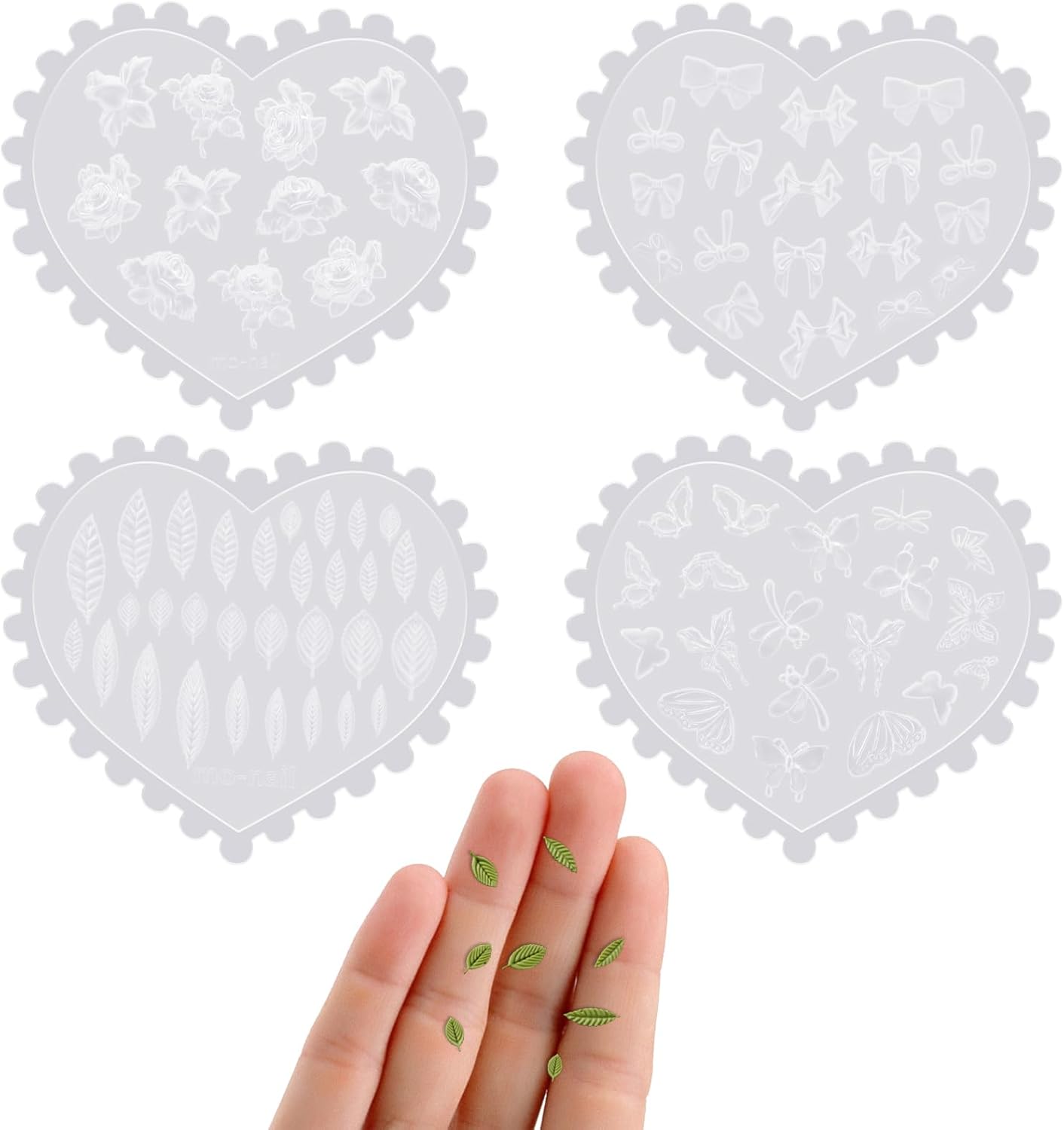 Amazon.com: 4Pcs Polymer Clay Molds Silicone Clay Cutters Earrings ...