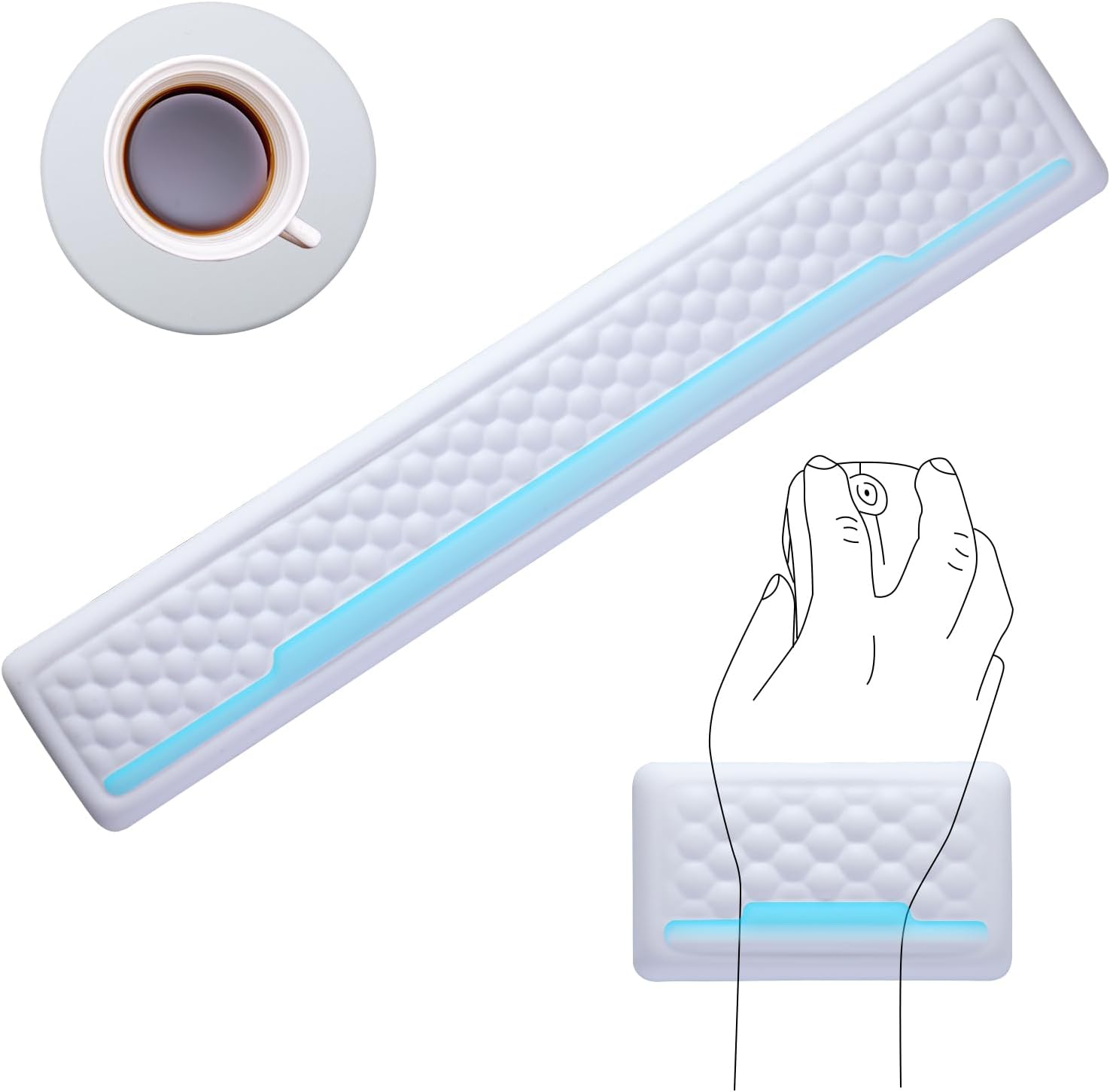 Amazon.com : Ergonomic Mouse Pad and Keyboard Wrist Rest Set with ...