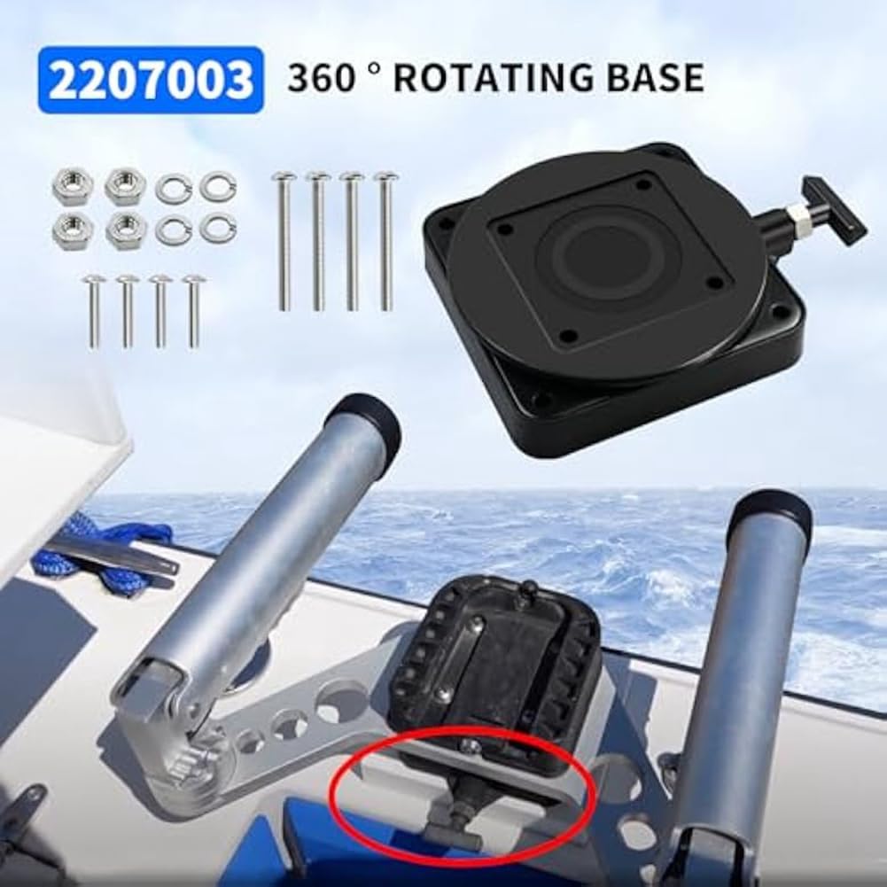 Downrigger Mounts For Boats Low-Profile Swivel Base, Composite ...