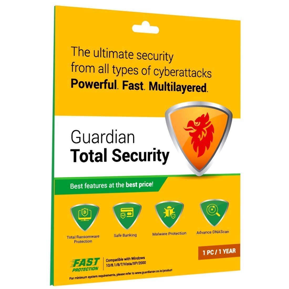 Guardian Antivirus Total Security With Anti-Ransomware- 1Pc/1Year ...