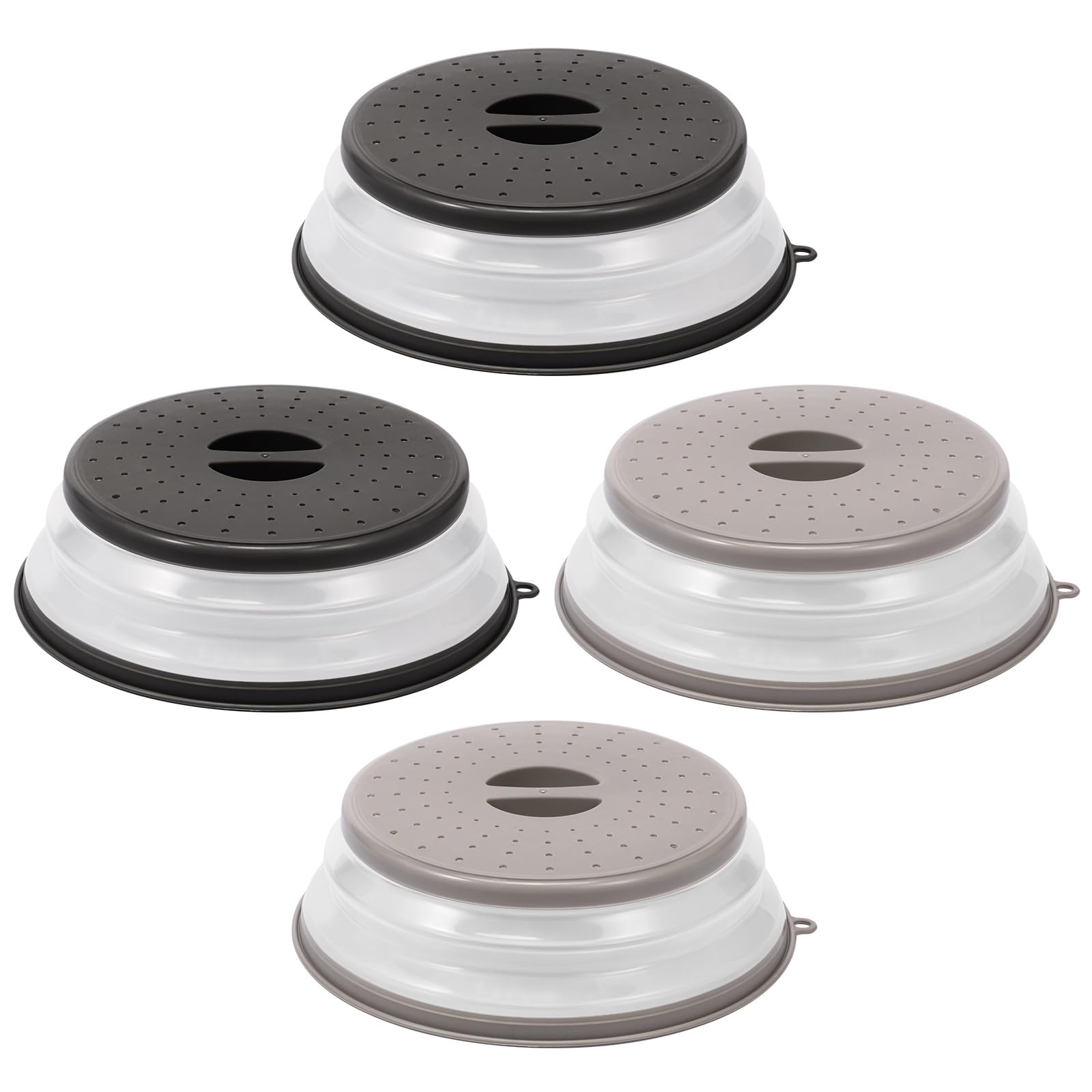 Amazon.com: XYDHQS 4Pcs Microwave Food Splatter Cover, Collapsible ...