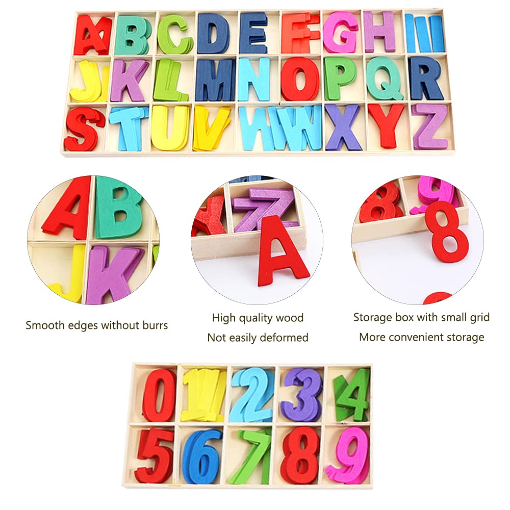 Wall Letters Wood Alphabet Puzzle Kids Learning Stencils Alpha Numeric