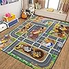 Amazon.com: Kids Rug, Construction Site Playmat Rugs - 5x7 Ft Kids ...