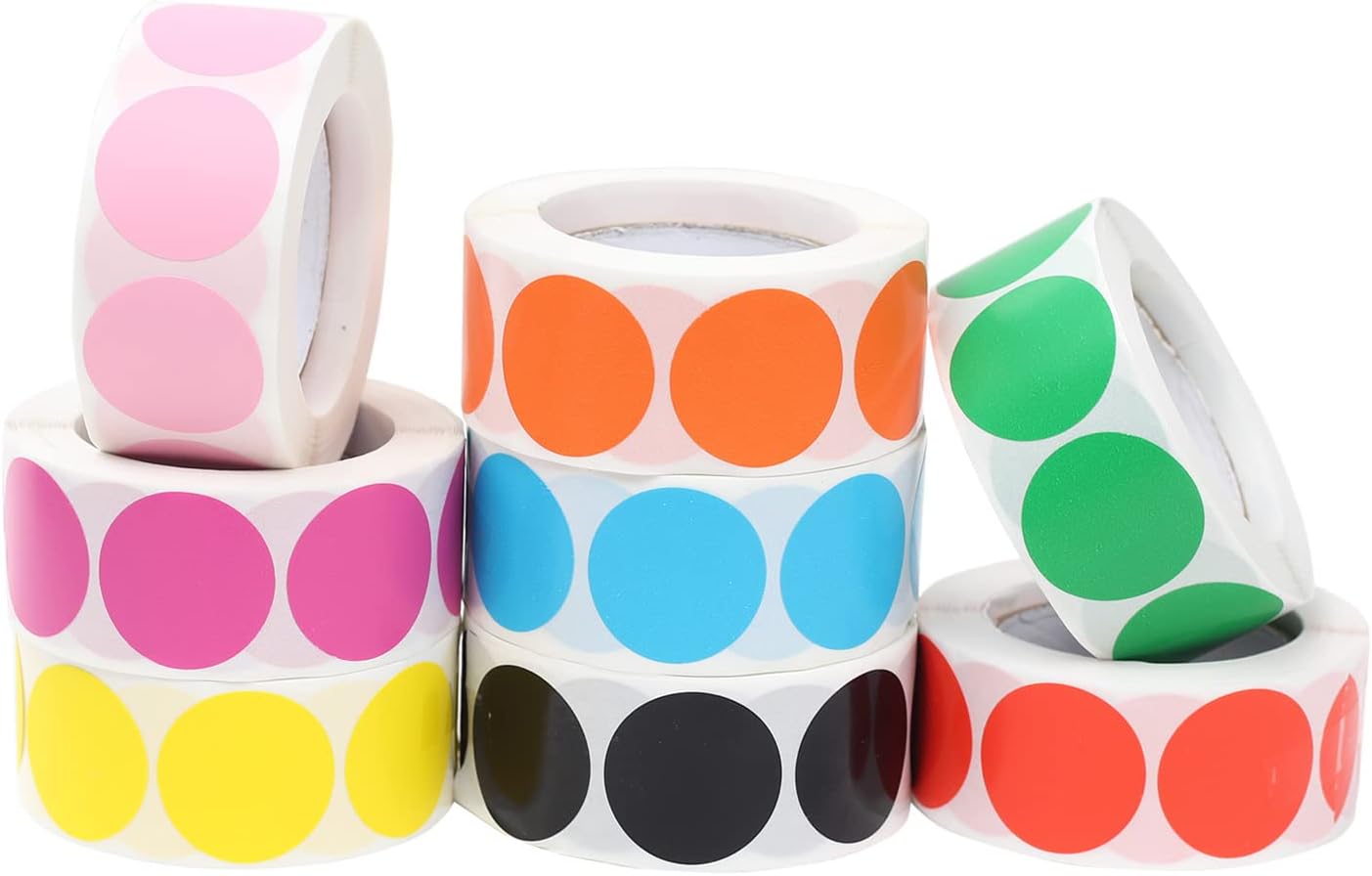 Buy 4000 Pieces 1 Inch Round Color Coding Dot Stickers, Adhesive Circle ...