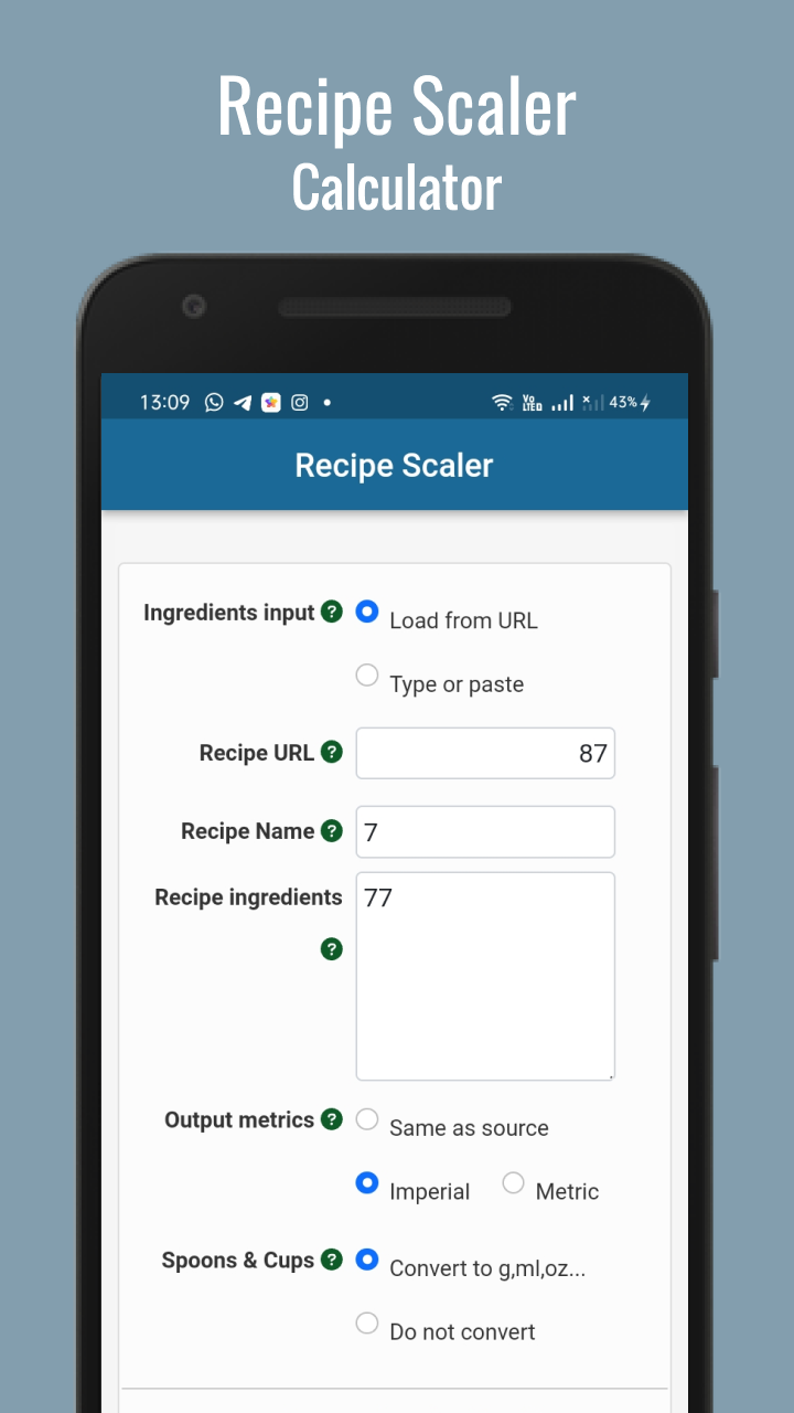 Recipe Scaler - App on Amazon Appstore