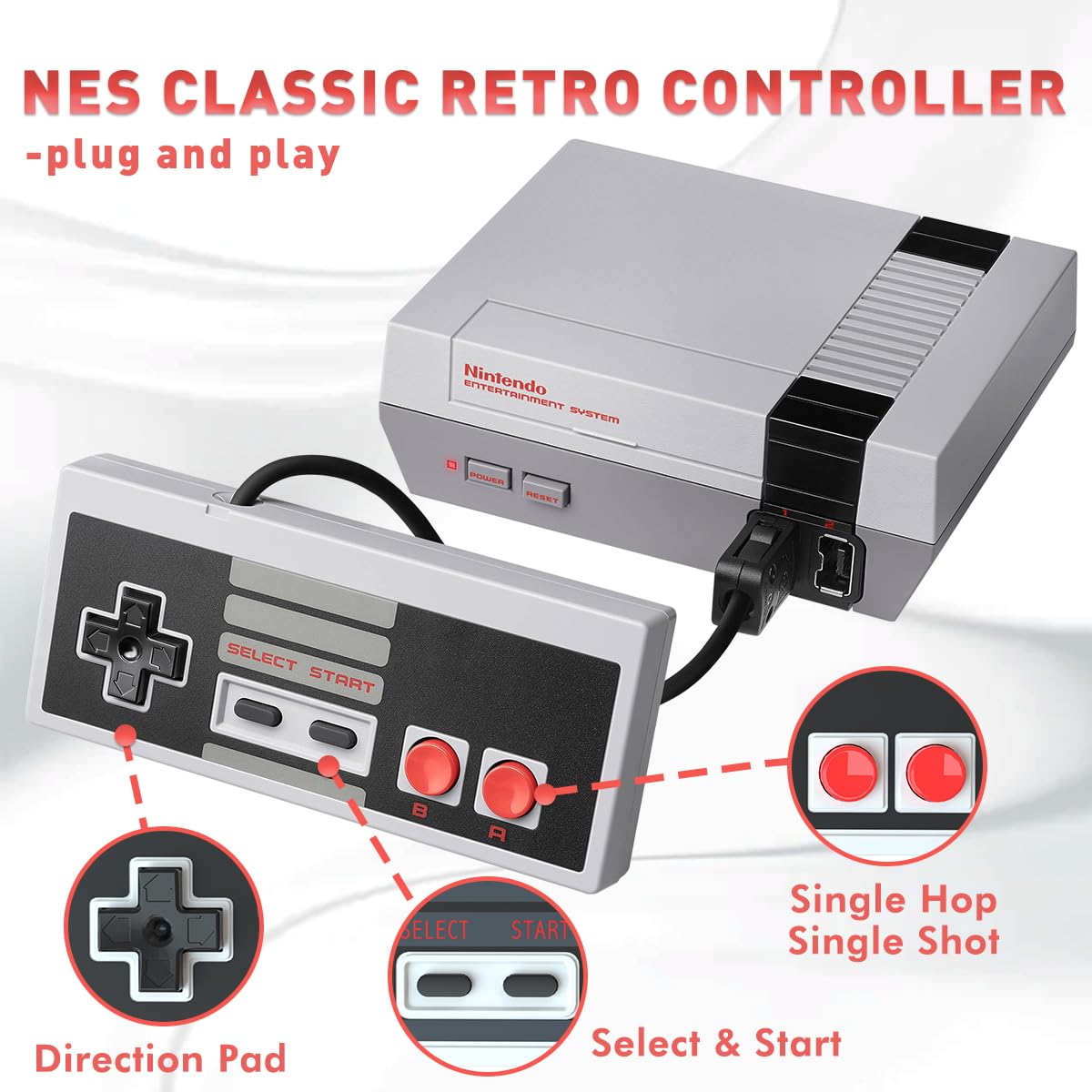 Snapklik.com : NES Controller For NES Classic Edition And Nintendo ...