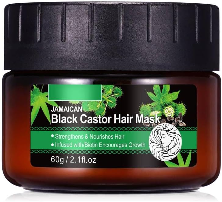 Amazon.com: TOYHHO Black Castor Oil Hair Mask for Dry Damaged Hair and ...