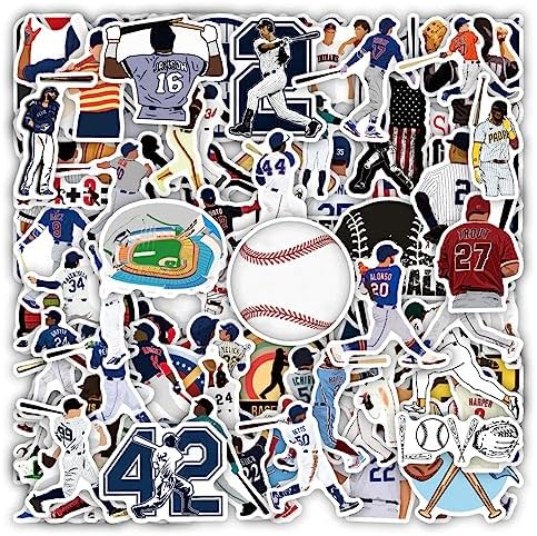 Amazon.com: Squiddy Baseball Player American Flag - Vinyl Sticker Decal ...