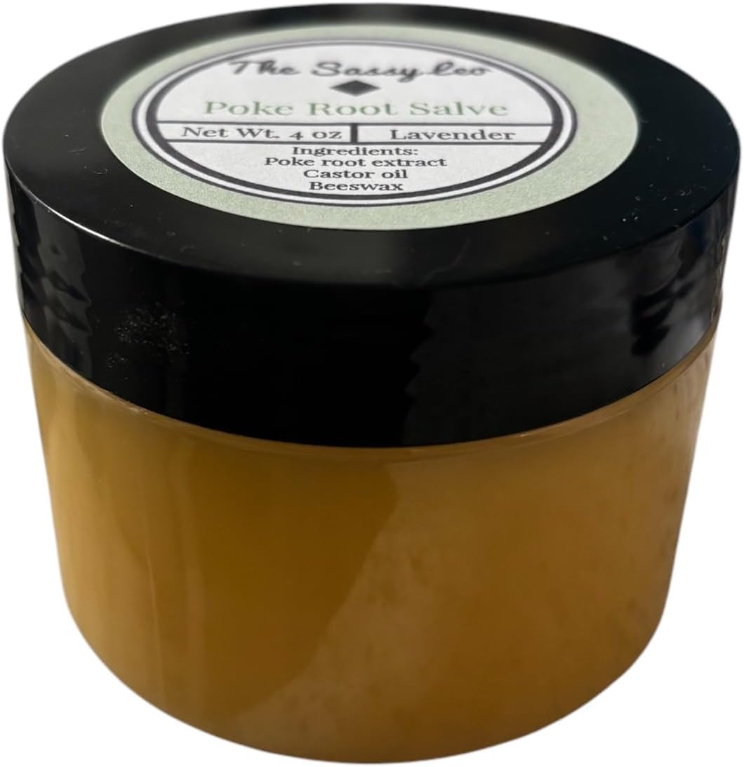 Amazon.com: Organic Poke Root & Castor Oil Salve 4oz - Lymphatic ...