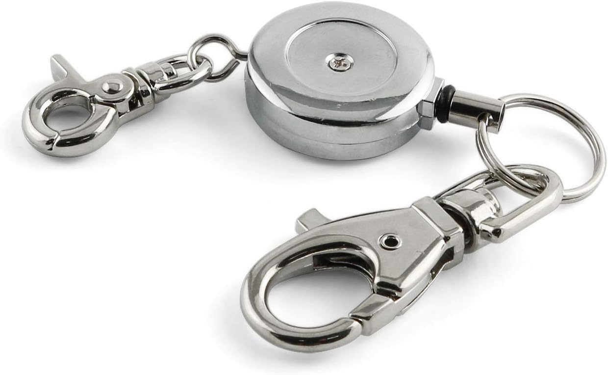 Amazon.com: JCBIZ 1PCS Retractable Key Chain with Hook Zinc Alloy High ...