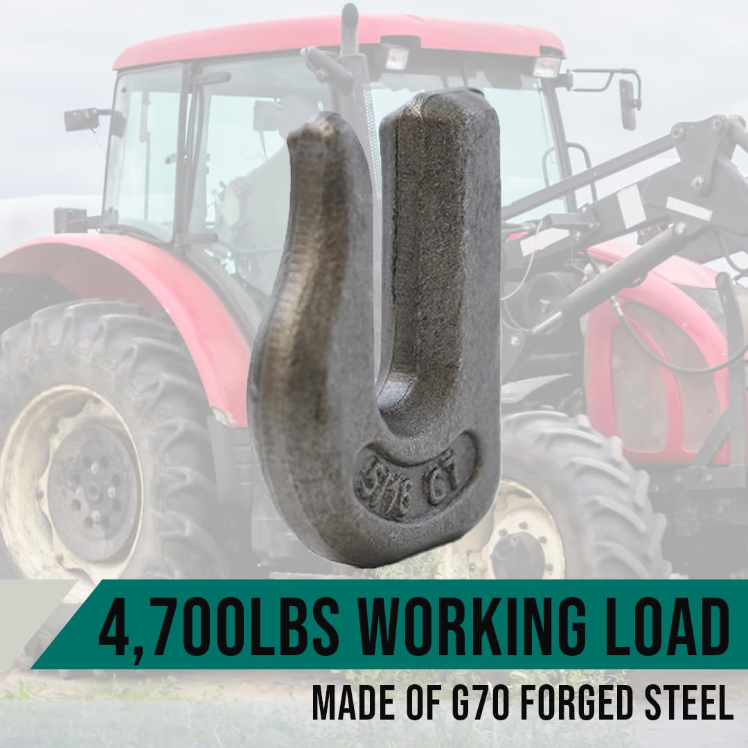 Snapklik.com : Boxer Weld On 5/16 Grab Chain Hook G70 Forged Heavy Duty ...