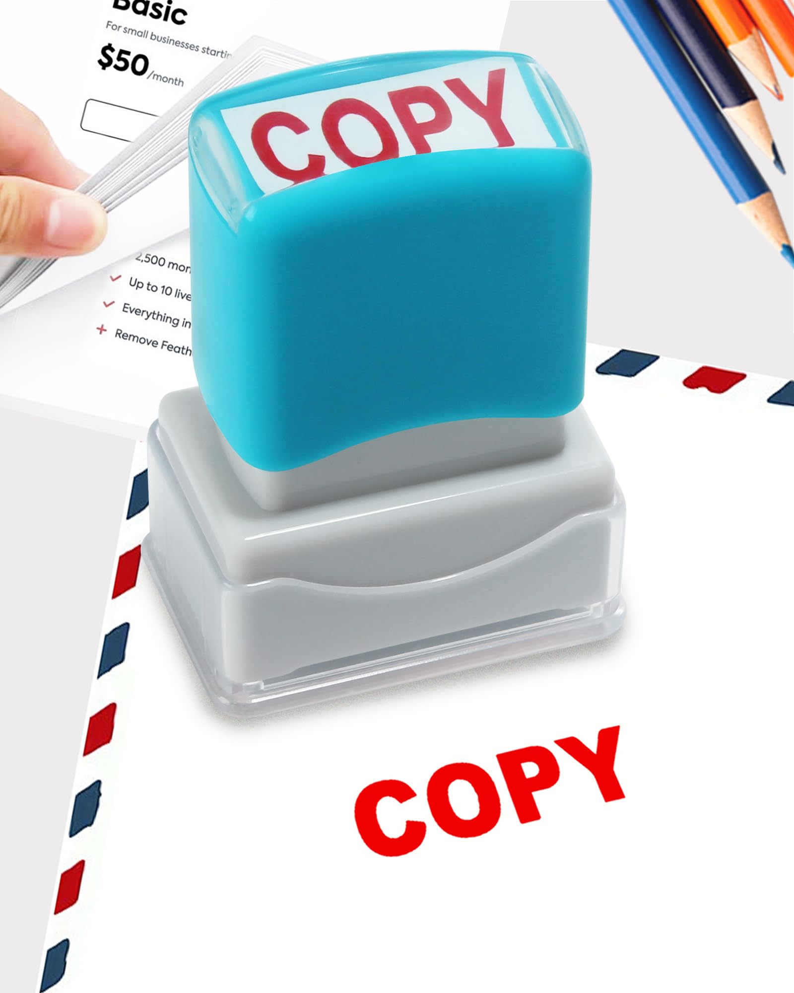 Snapklik.com : Copy Self Inking Rubber Stamp YQBOOM Refillable Paid ...