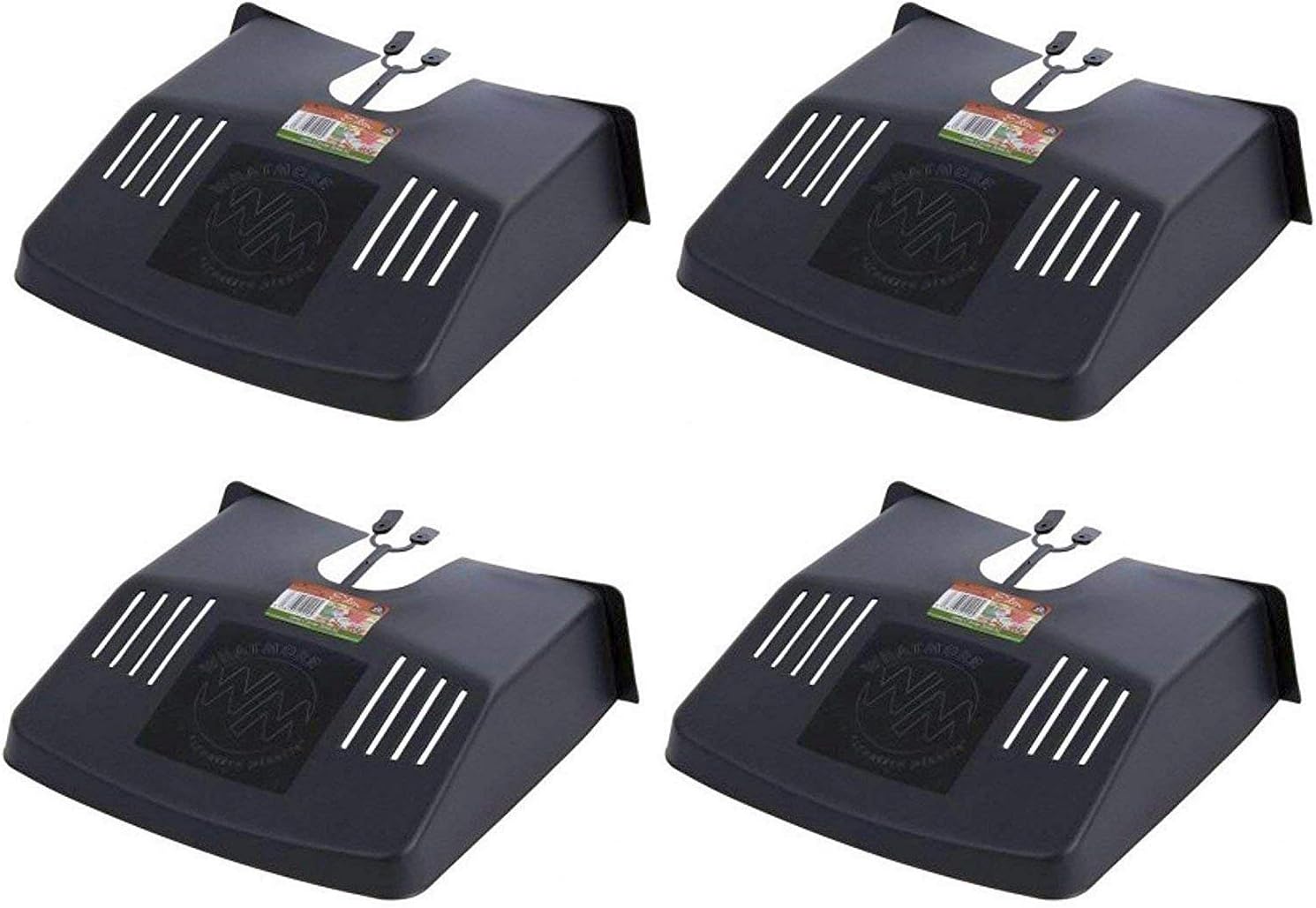 Wham - 4 x Eden Drain Cover 12"x11" Black Plastic Grid Cover Ventilated ...