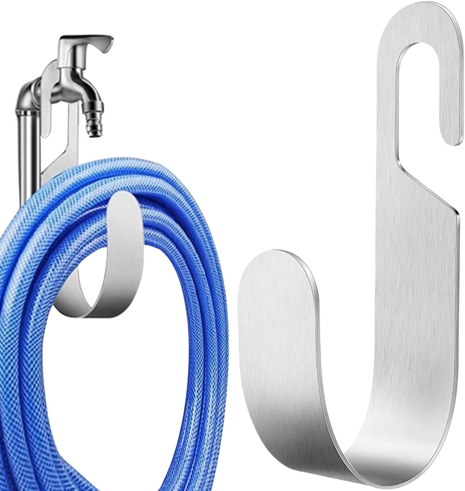 Amazon.co.jp: ガーデンホースハンガー ホースフックホルダー 引っ掛けるだけ 簡単 設置 散水ノズル くぼみ付 ホース、ロープ ...