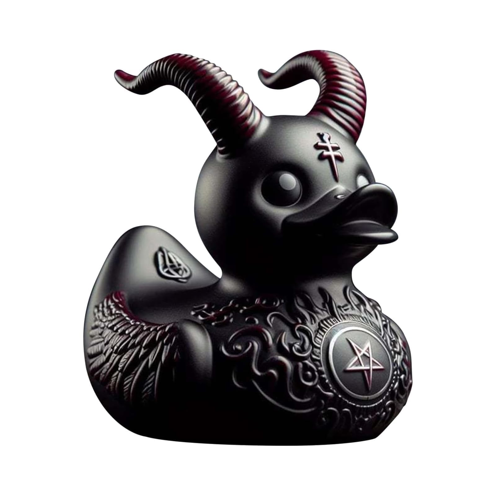 Amazon.com: Punk Duck Goth Resin Duck, Dark Rubber Duck, Satan Ducks ...
