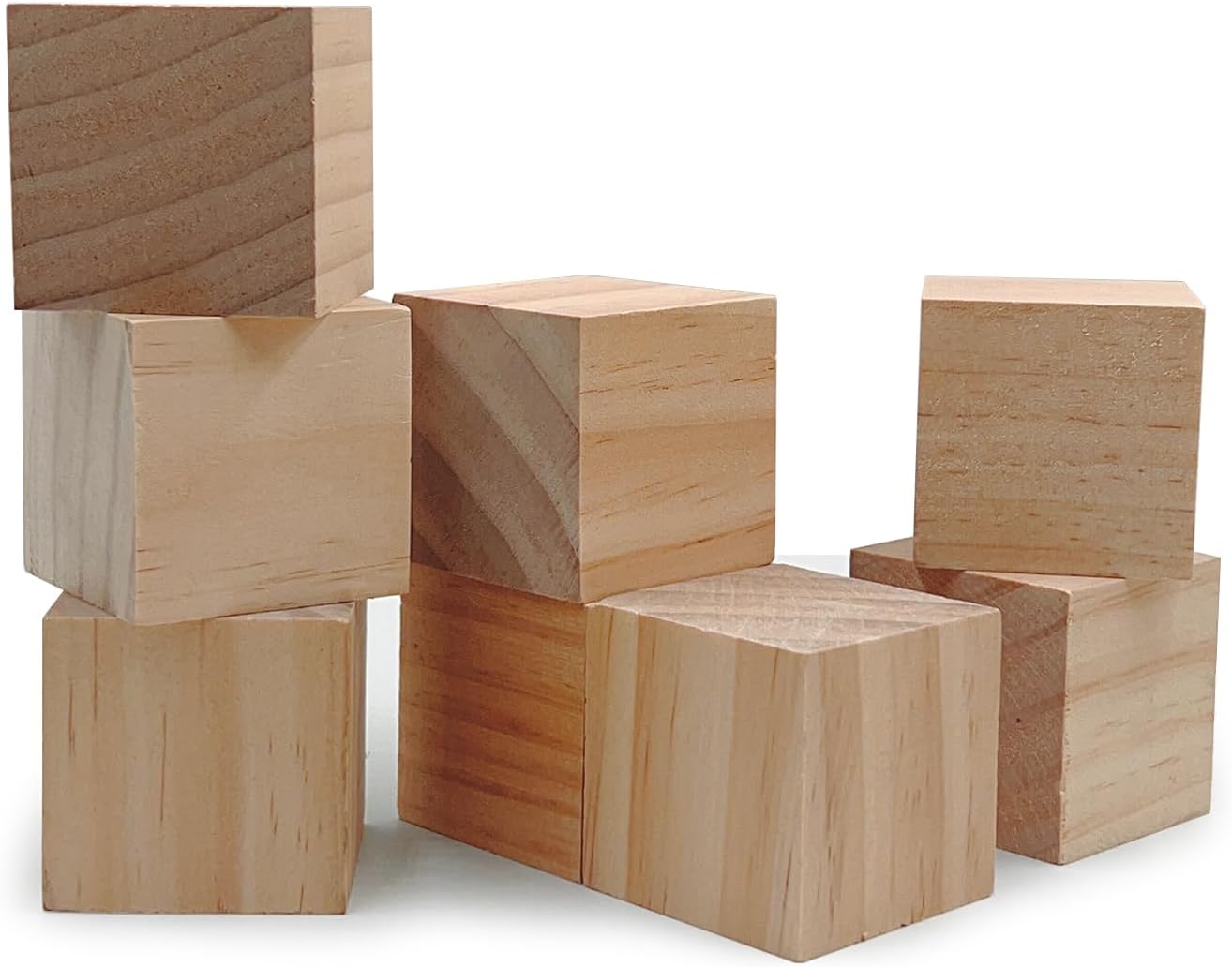 Amazon.com: Dragon Drew Unfinished Wood Blocks | Wooden Cubes for ...