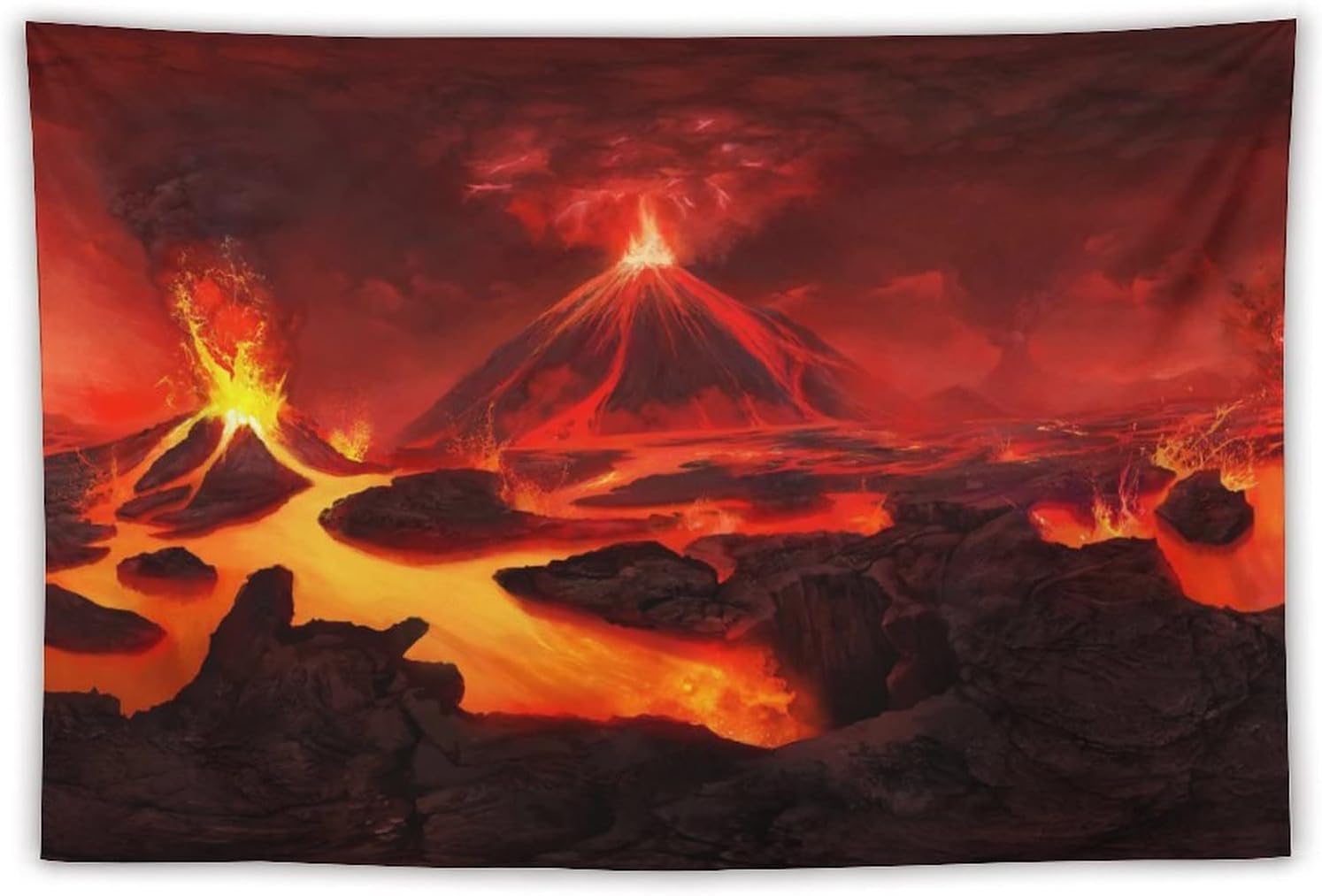 Amazon.com: AEOGHDE Volcano Eruption Lava Tapestry Wall Hanging - 40 ...