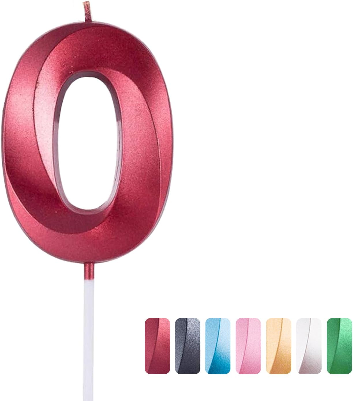 Amazon.com: Red Number 0 Birthday Cake Candle, 3D Shape Birthday Number ...