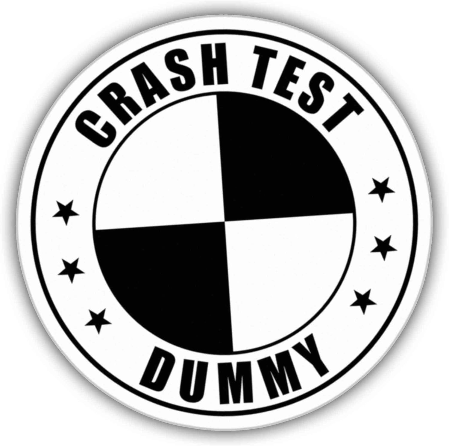 Amazon.com: Driver Sticker Crash Test Dummy Sticker Funny Meme Sticker ...