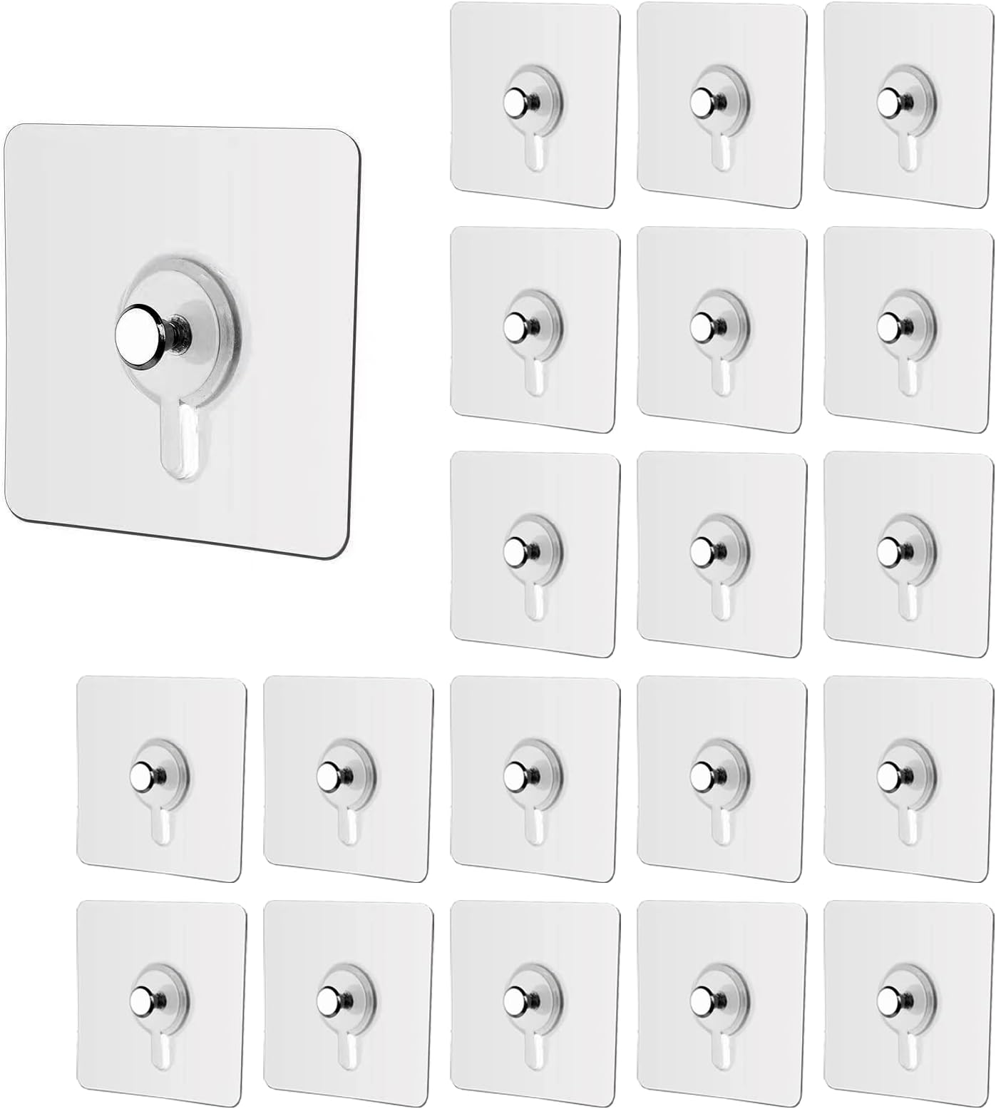 20 PCS Adhesive Hooks Heavy Duty, Wall Hooks for Hanging, Seamless ...