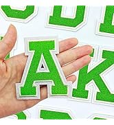 Amazon.com: 35 Pcs Sequin Iron on Letters Black and Silver Letter ...