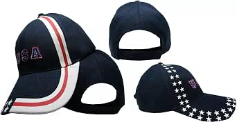 Trump 45 47 Navy Blue USA American Stripes Stars Embroidered Cap Hat X1 ...
