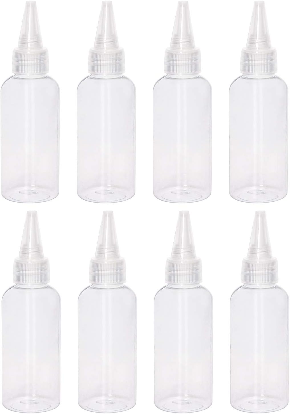 Amazon.com: PENTA ANGEL 2oz Plastic Squeeze Bottles 8Pcs Small Clear ...