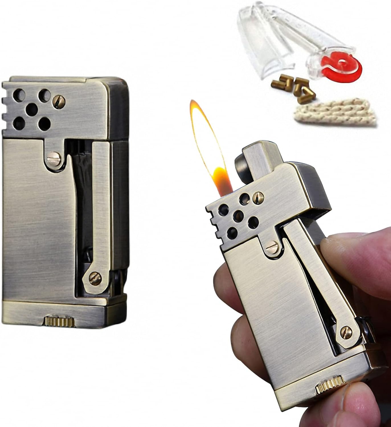 Amazon.com: Vintage Antique Lighter,Cool Lighters,Reusable Trench ...