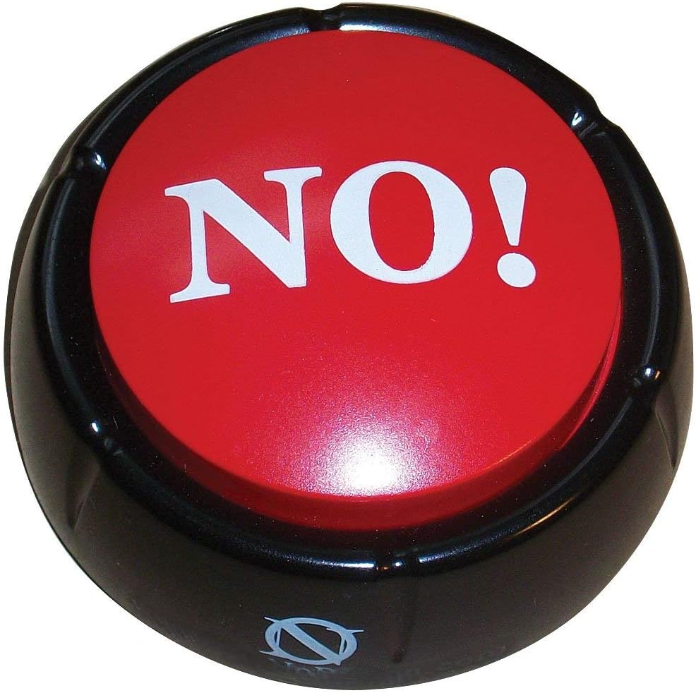 Amazon.com: The Big Red NO! Button Desktop Sound Toy - Great for ...