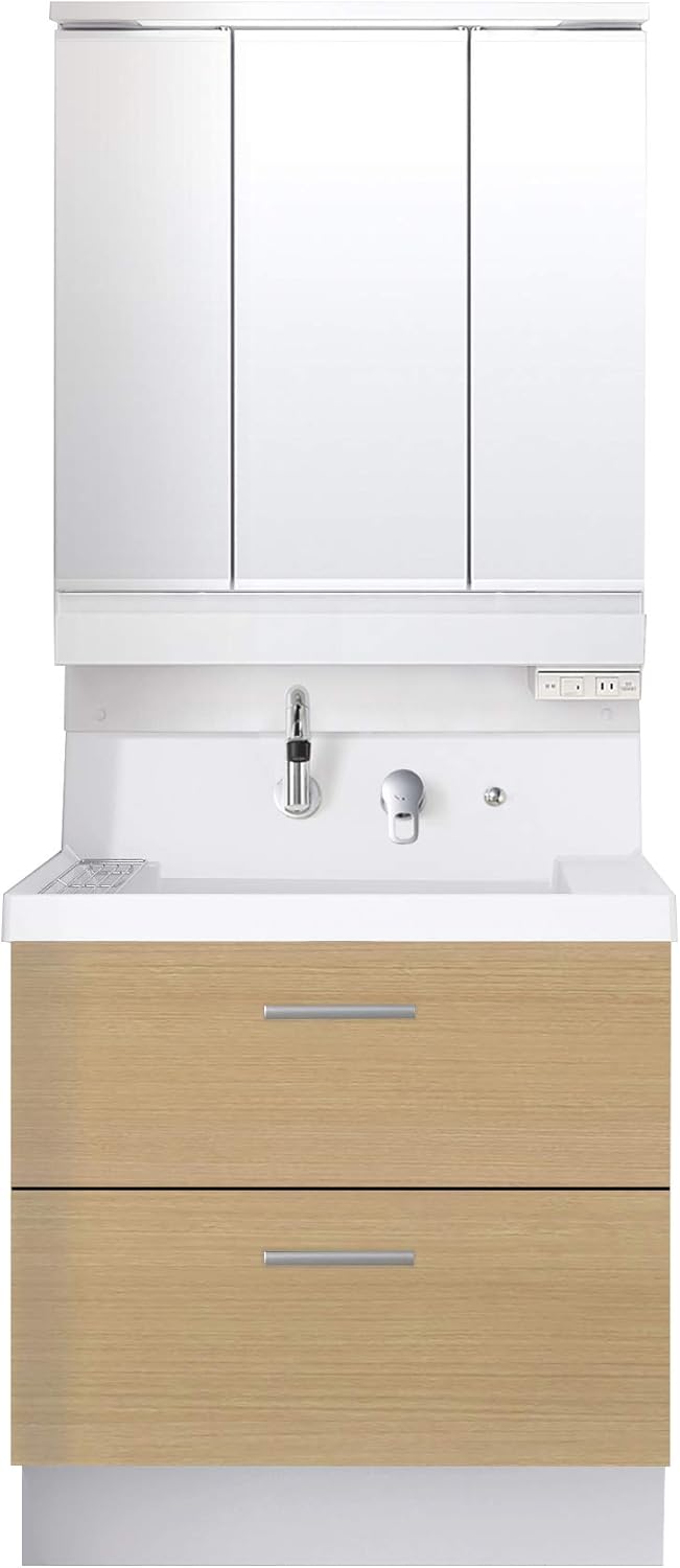 Amazon | LIXIL(リクシル) INAX 洗面化粧台 セット K1シリーズ シングルレバーシャワー水栓 フルスライドタイプ クリエペール 間口750mm K1FH5-755SY ...