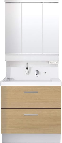 Amazon | 【施工付き】LIXIL(リクシル) INAX 洗面化粧台 セット K1シリーズ シングルレバーシャワー水栓 フルスライドタイプ クリエペール 間口750mm K1FH5 ...