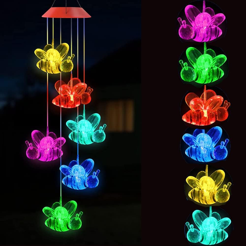 Amazon.com : Beautiful LED Color-Changing Wind Mobile Lights ...