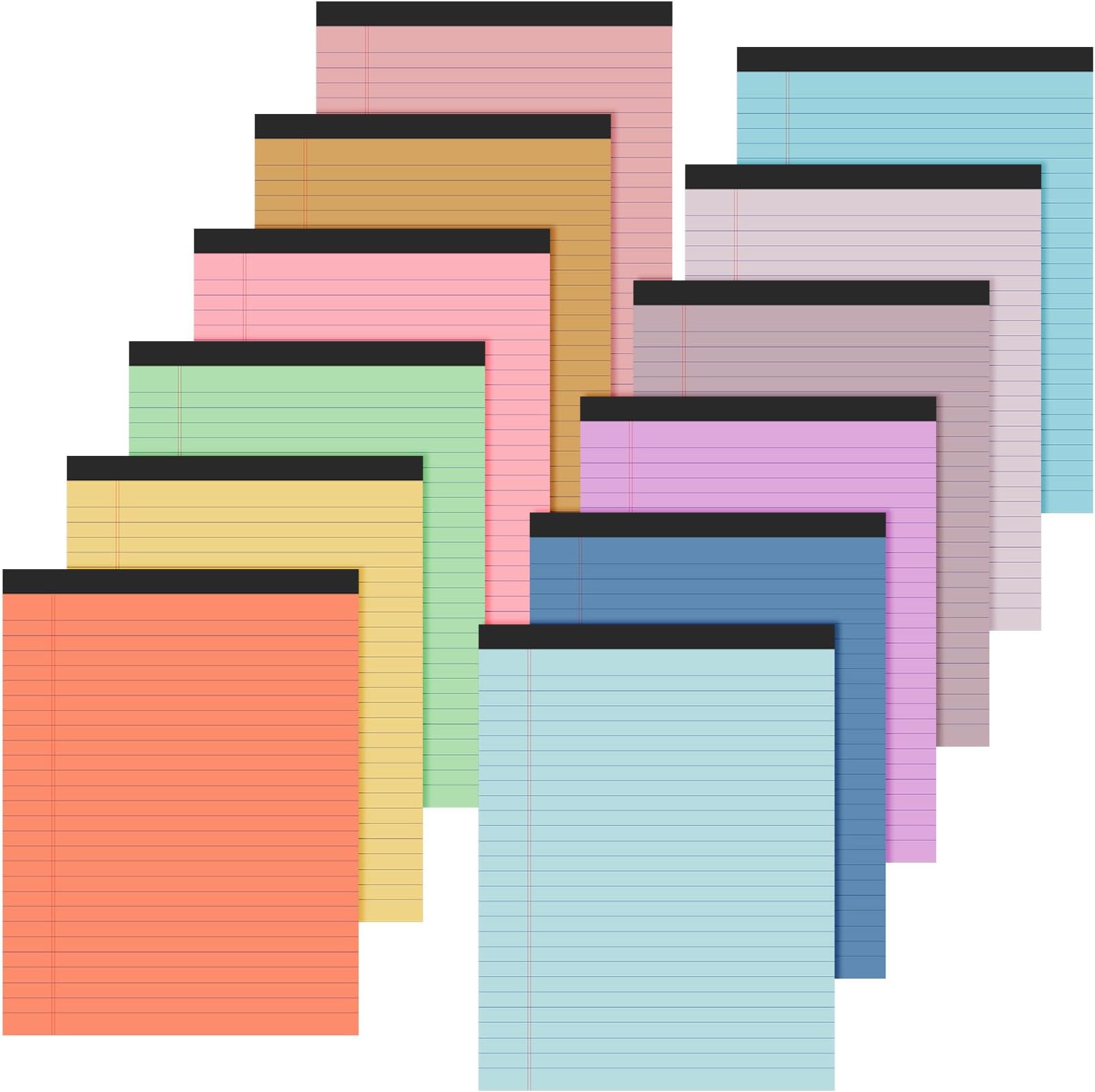 Amazon.com : Geyoga 24 Pcs 8.5'' x 11'' Colored Legal Pad 3 Hole ...