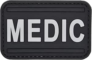 Amazon.com: Medic Tab PVC Patch Removable Hook & Loop Tactical Gear Backpack Military Vest Hat ...