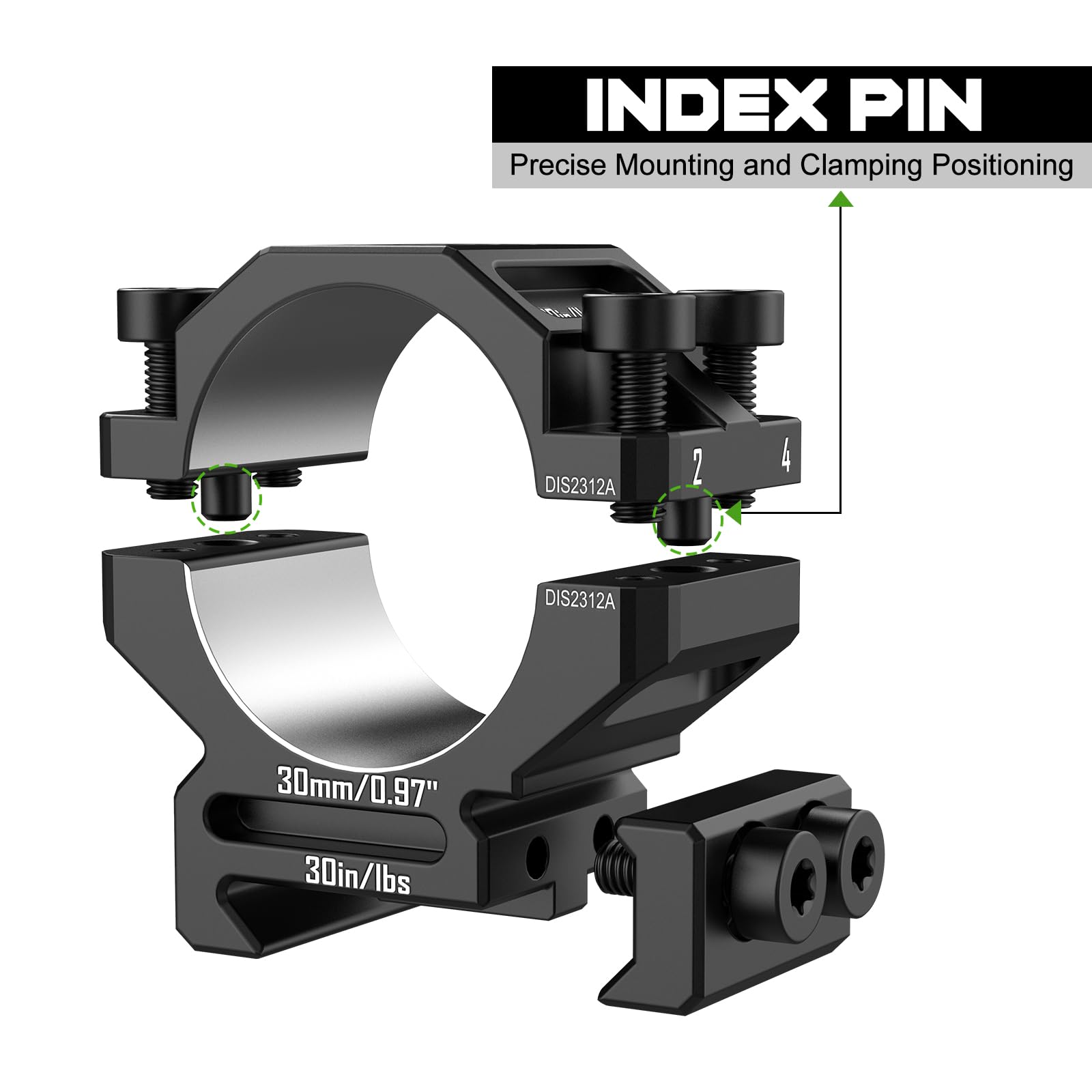 Snapklik.com : 7075 Aluminum Scope Rings, 30mm Rifle Scope Mount Rings ...
