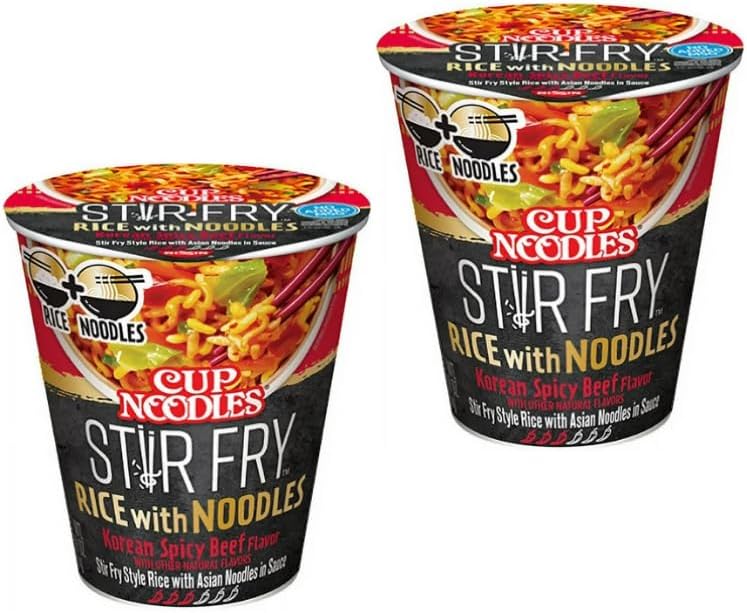 Amazon.com: Stir Fry, Cup Noodles Stir Fry Noodles in Sauce + King ...