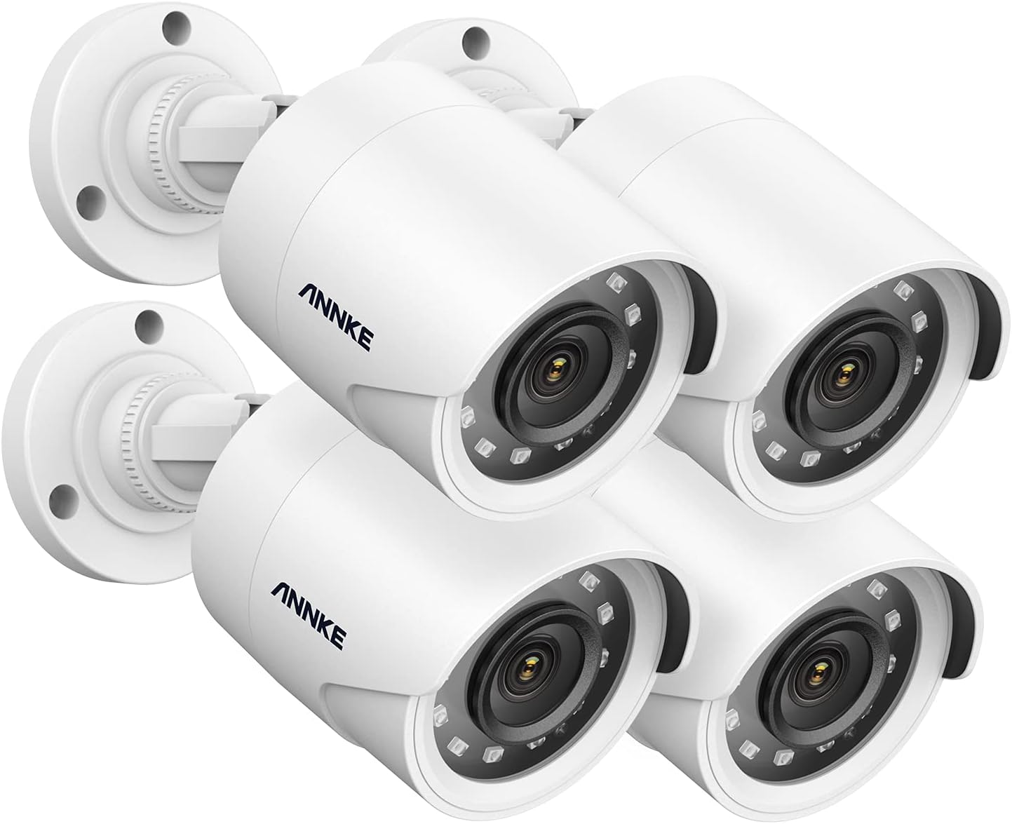 Amazon.com : ANNKE 4 Packed 2.0MP 1080P 1920TVL Wired Security Camera ...