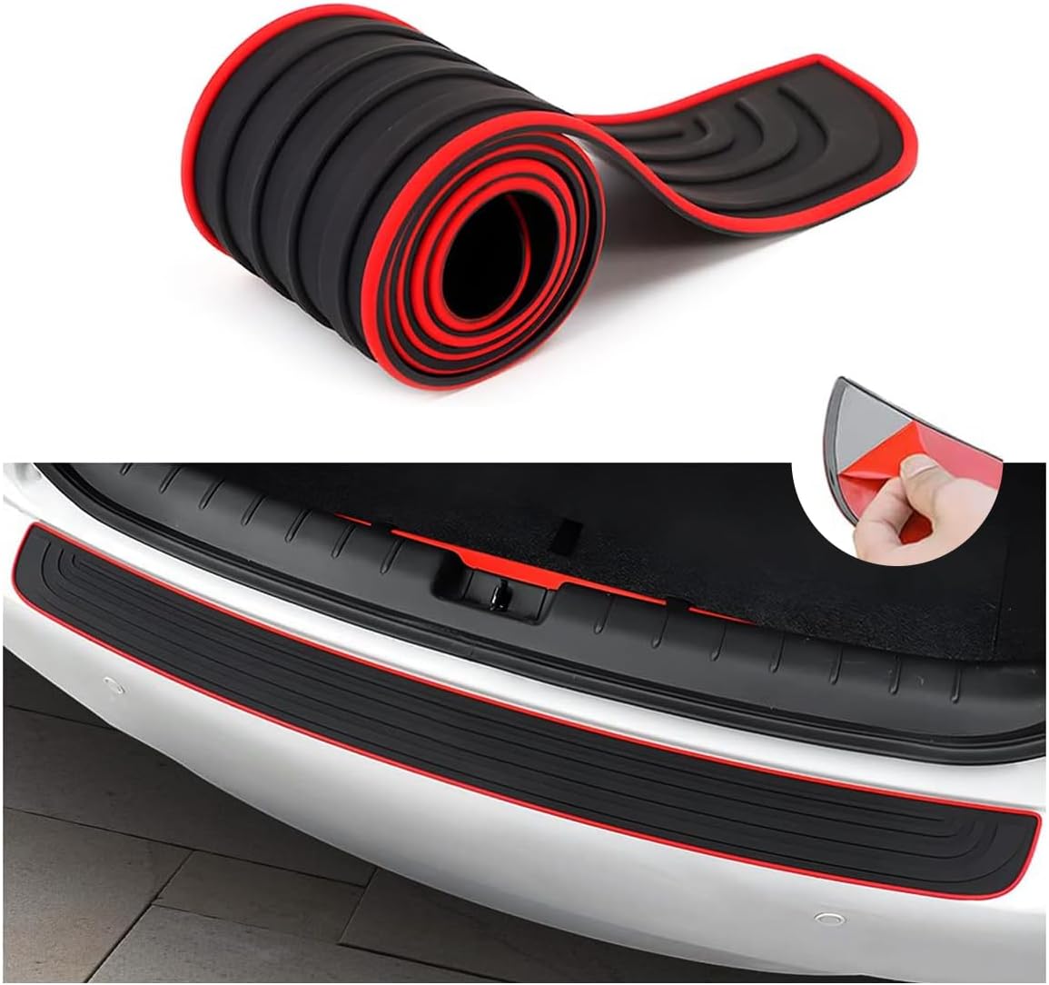 Amazon.com: Ziciner Car Rear Bumper Protector Guard, Auto Anti-Scratch ...