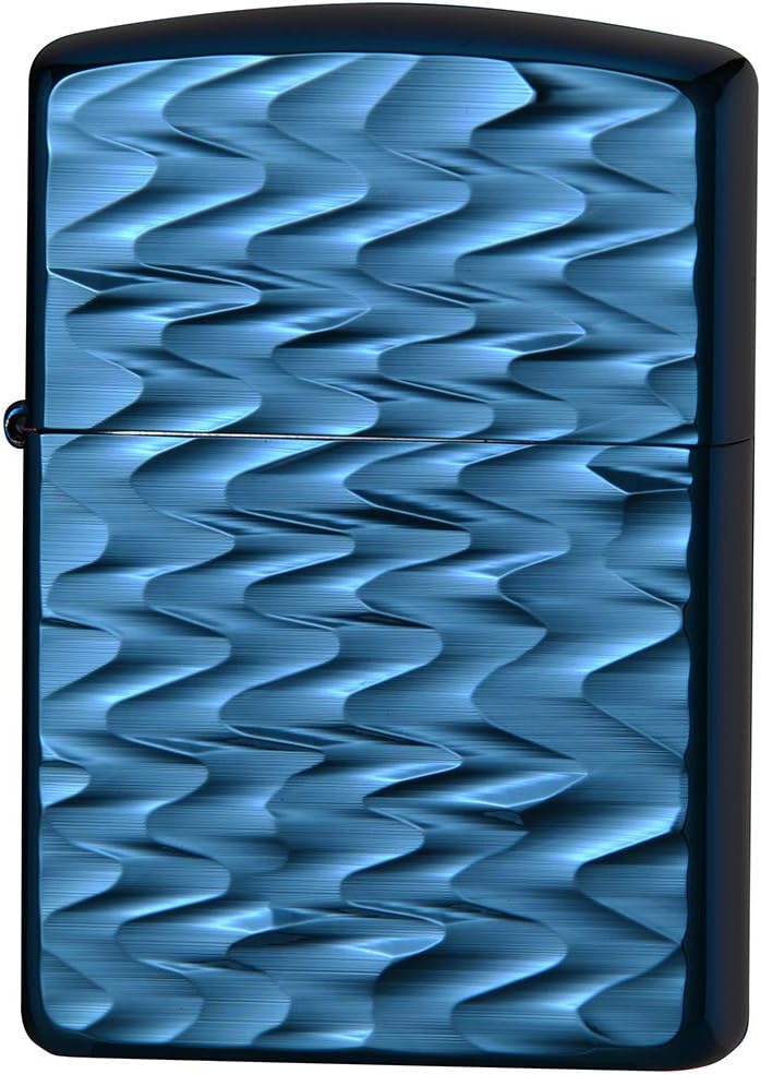 Amazon.com: Zippo 62TIBL-RIP Lighter Blue Armor Double Sided Titanium ...