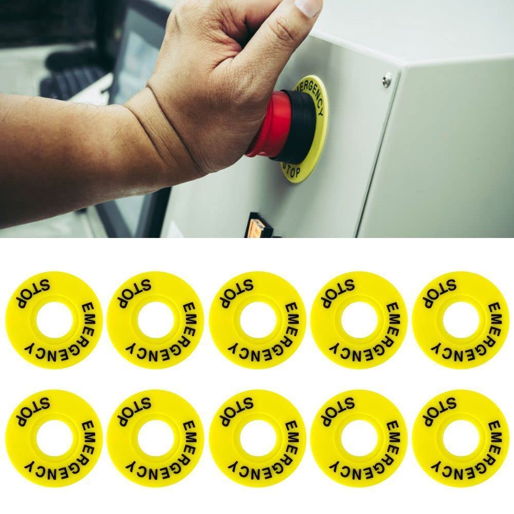 Switch Accessory Frame Label Mark Label Warning Circle Emergency Stop ...