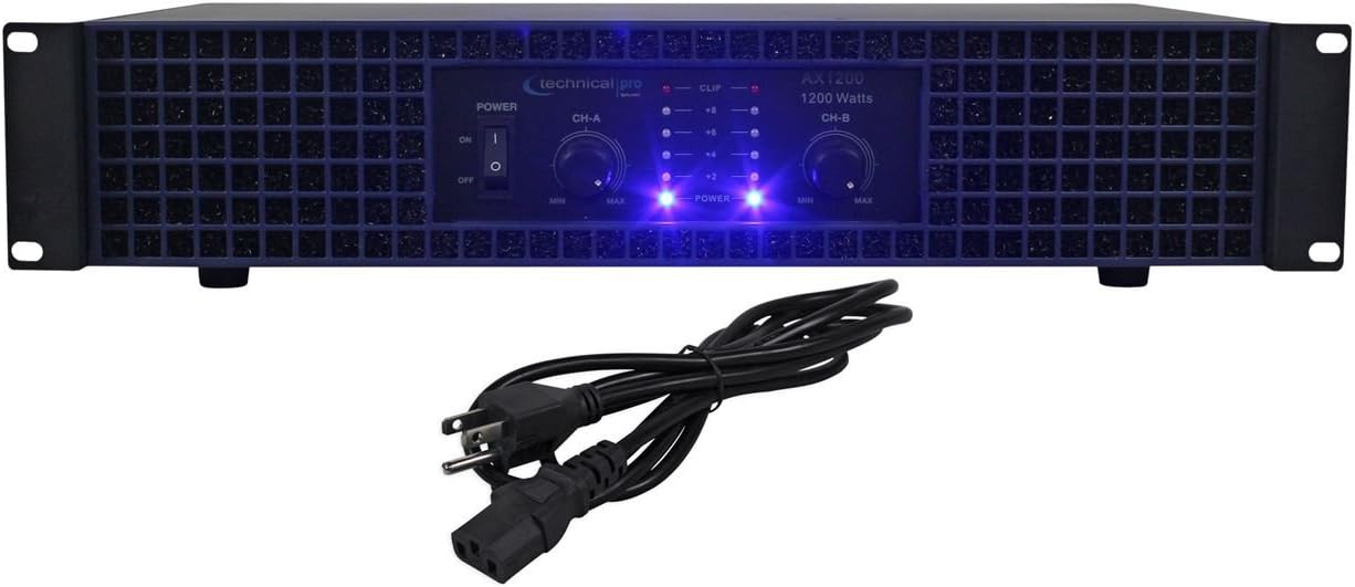 Amazon.com: 1200 Watts Integrated Amplifier with Dual 1/4'' mic inputs ...