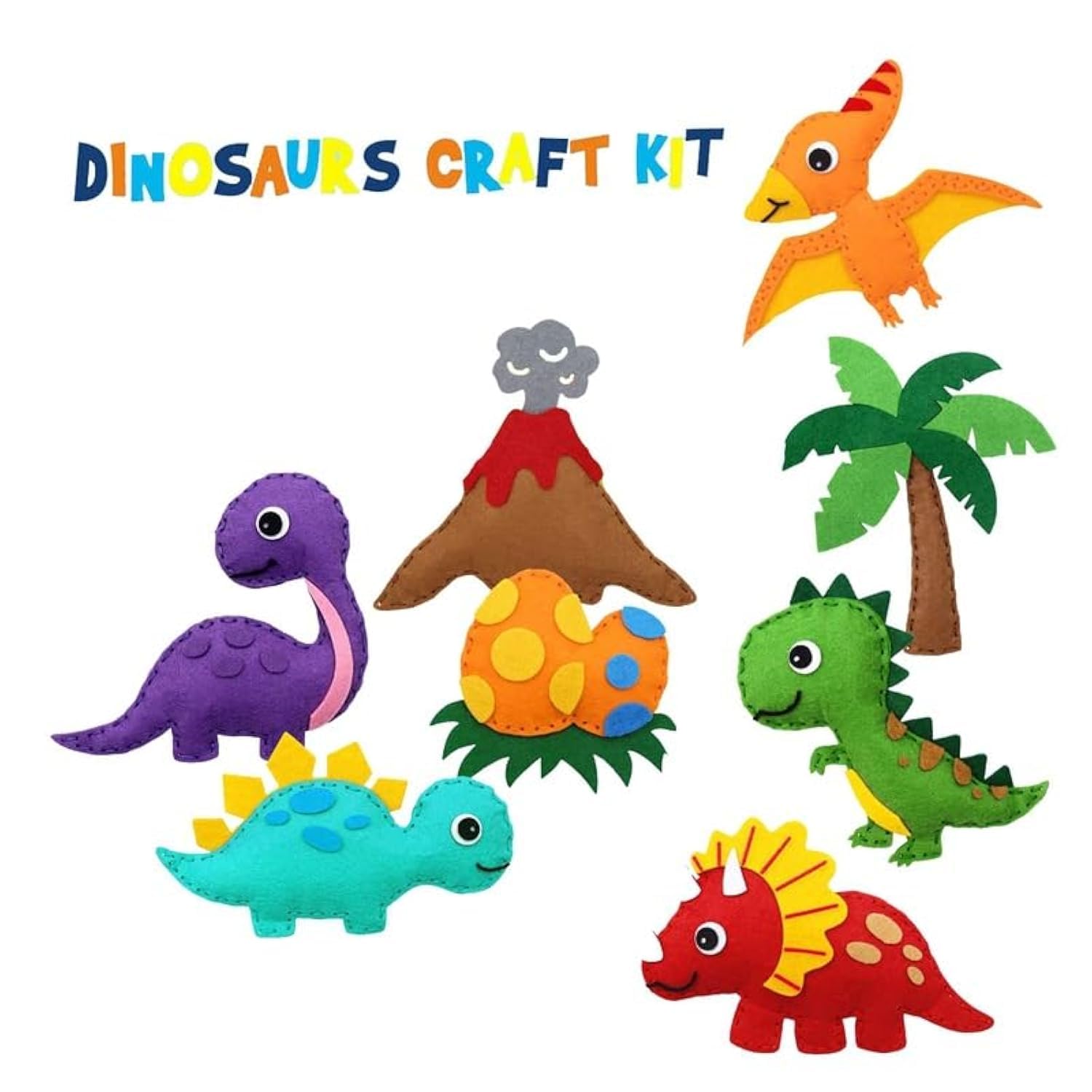 Amazon.com: Dinosaur Sewing Kit for Kids Craft - Dinosaur Craft Kit DIY ...
