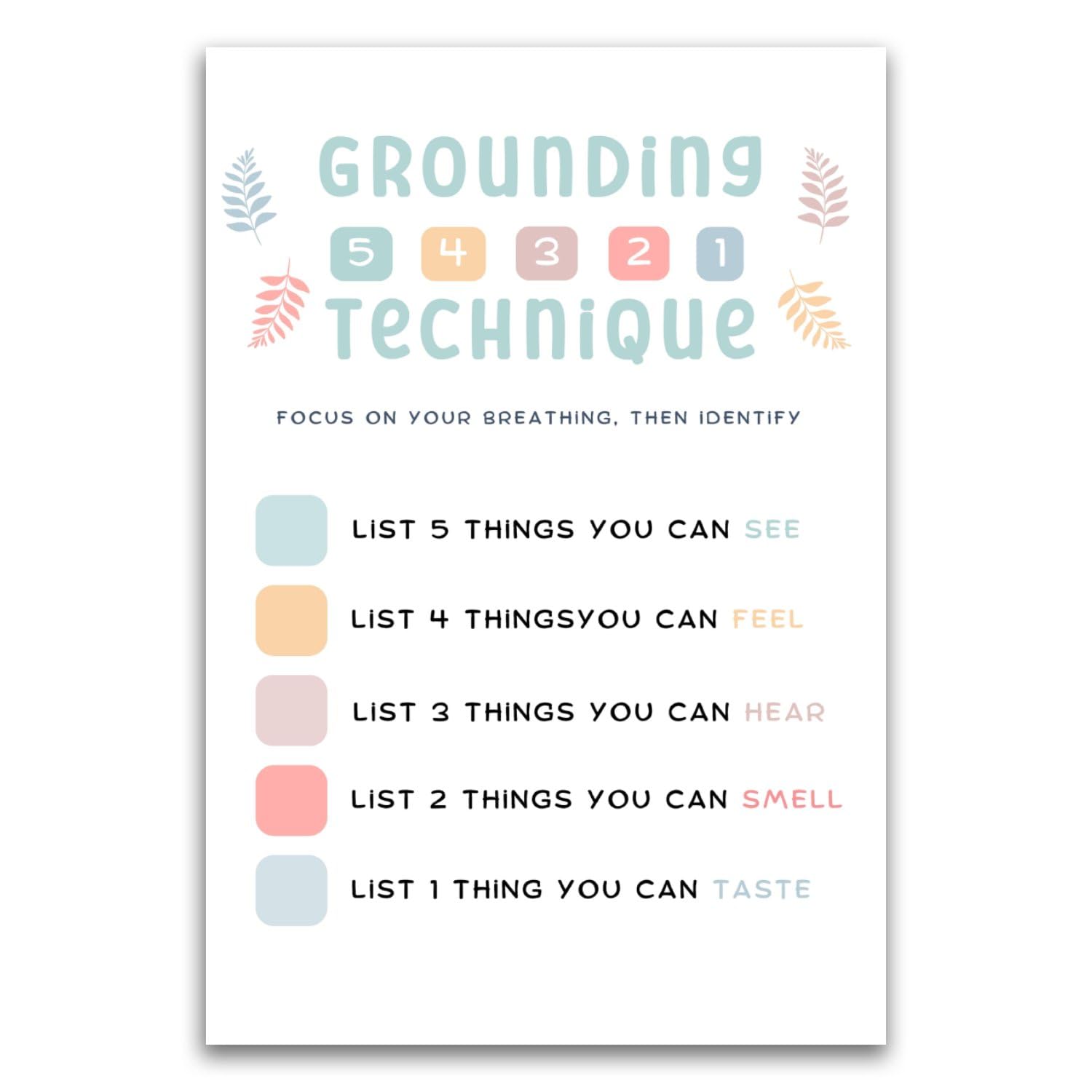 Aazon.co: Rainbow Grounding Technique Classroo Poster - Positive