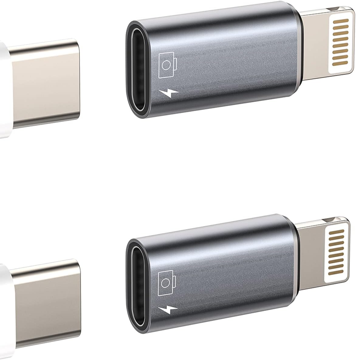 Amazon.com: iPhone OTG Adapter(2Pack)USB C Female to Lightning Male ...