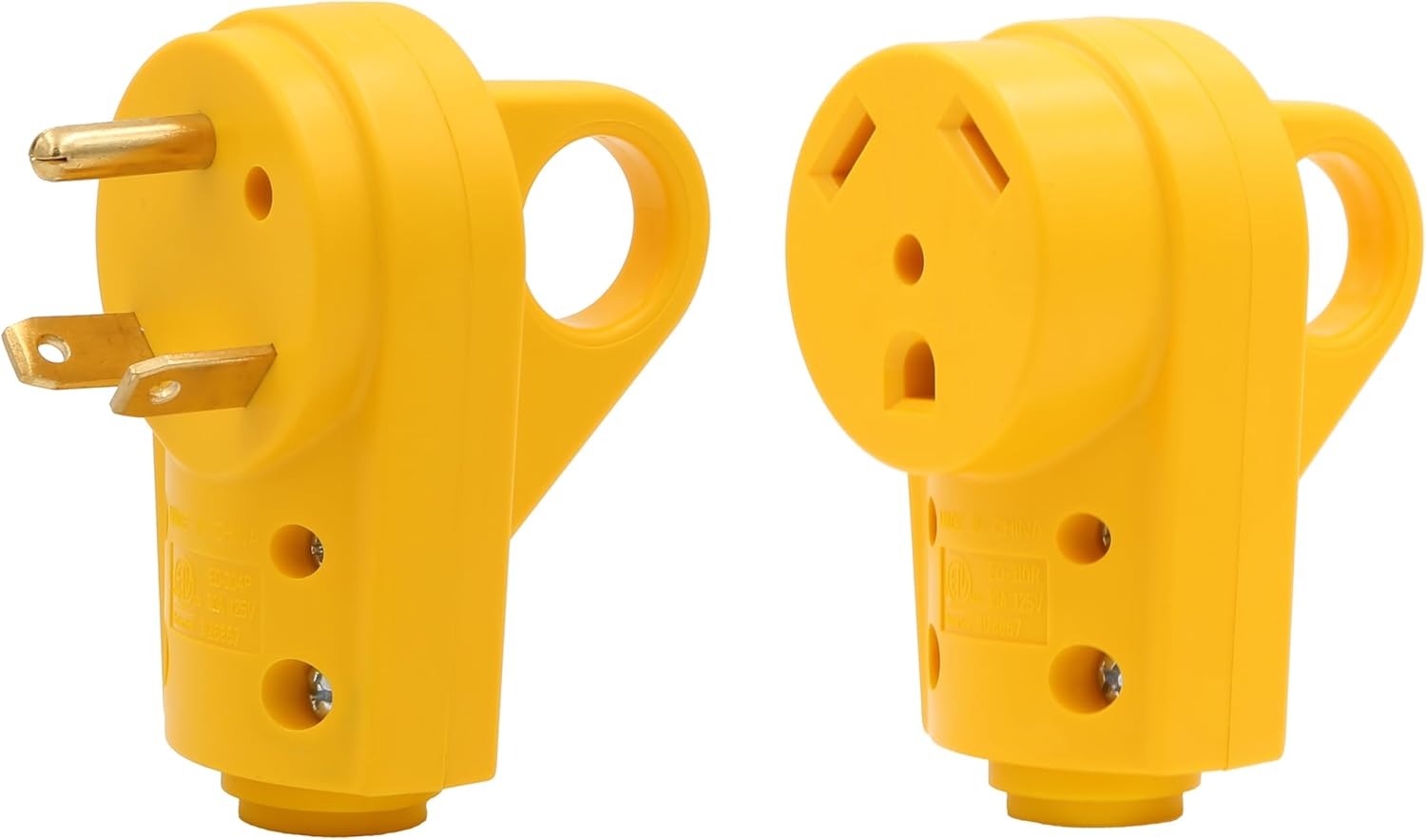 PEAKTOW Heavy Duty 30Amp RV Replacement Male Plug and Female Receptacle ...