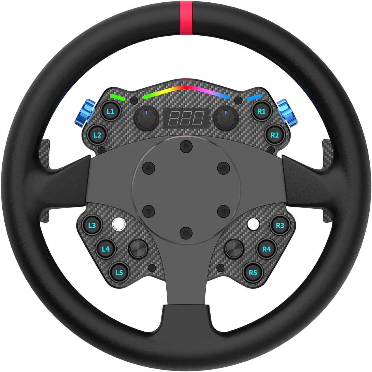 CAMMUS Racing Simulator Steering Wheel C12, Leather Steering Wheel ...
