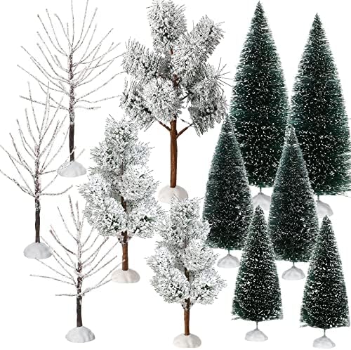 Amazon.com: 4 Pcs Winter Spruce Accessory Figurine Christmas Spruce ...