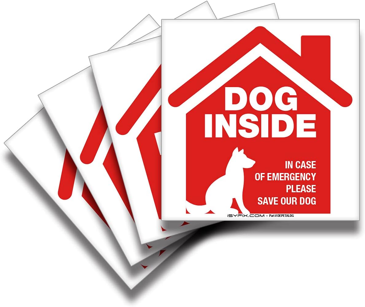 Amazon.com: Pet Alert Stickers Static Cling Window Decals Emergency ...