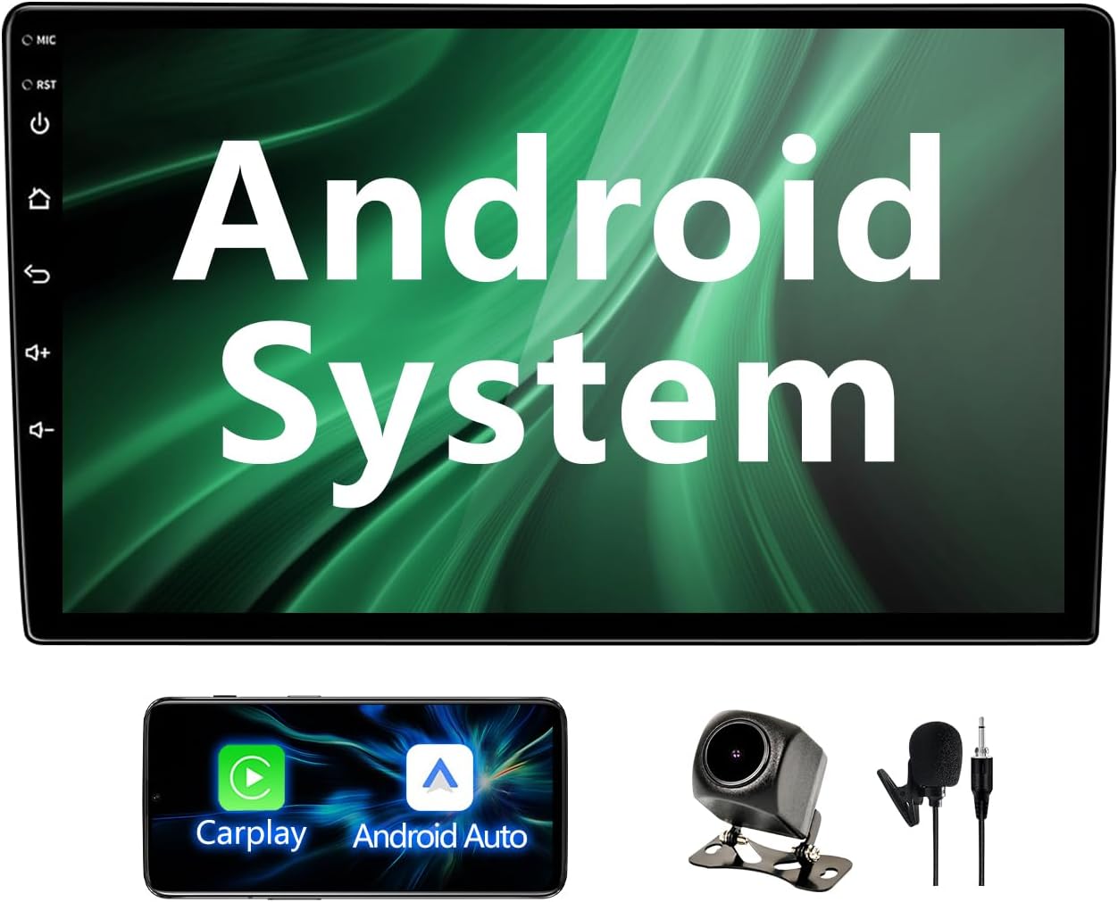 Amazon.com: BINIZE Android Double Din 10.1 Inch Touch Screen Bluetooth ...